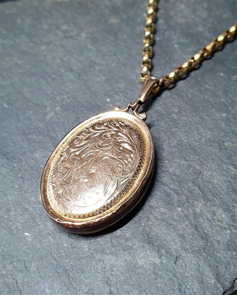 Antique 9ct Gold Locket With Rolled Gold Barrel Cla Gem