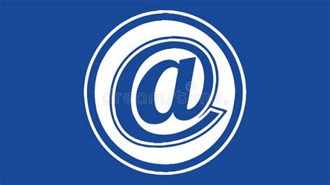 At Symbol Outline Email And Communication Icon Vector Design