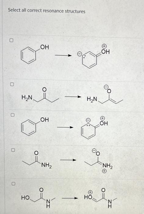 Solved Select All Correct Resonance Structures