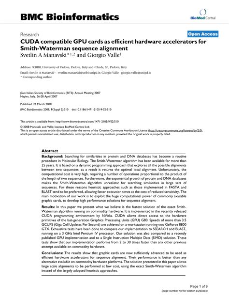 Pdf Cuda Compatible Gpu Cards As Efficient Hardware Accelerators For