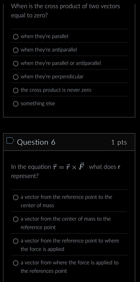 When Is The Cross Product Of Two Vectors Equal To Zero When Theyre Parallel When Theyre
