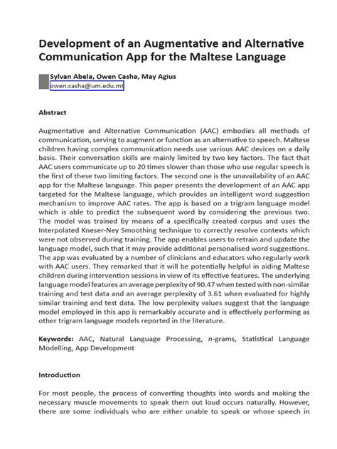 development of an augmentative and alternative pdf databases