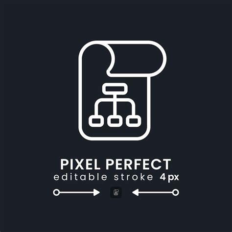 Project Plan White Linear Desktop Icon On Black Software Development Business Management Work