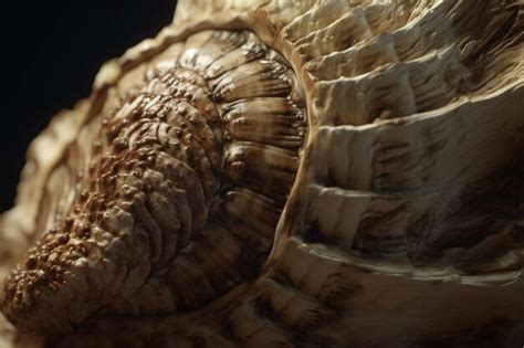 premium photo a closeup of a natural object such as a seashell or