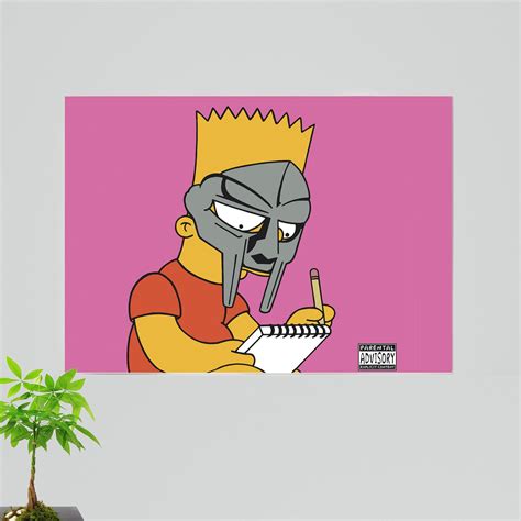 Mf Doom Bart Simpson Poster Etsy
