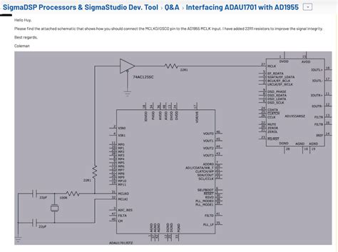 Clocking AD Slave With ADAU Q A Audio EngineerZone