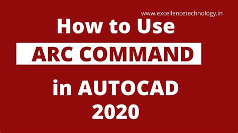 How To Use ARC Command In Autocad Autocad Tutorial In Hindi Excellence Technology YouTube
