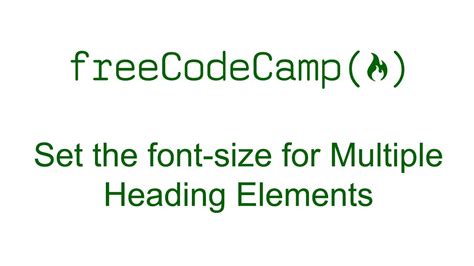 Applied Visual Design Set The Font Size For Multiple Heading Elements
