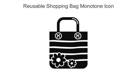 Reusable Shopping Bag Monotone Icon In Powerpoint Pptx Png And Editable