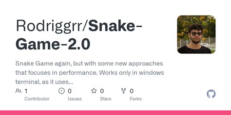 GitHub Rodriggrr Snake Game 2 0 Snake Game Again But With Some New Approaches That Focuses
