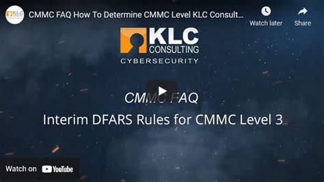 Interim Dfars Rules For Cmmc Level 3 Klc Consulting