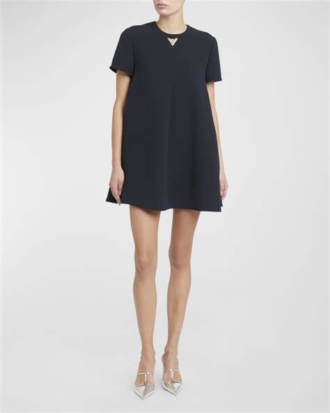 Carolina Herrera Embellished Long Sleeve Shift Mini Dress Neiman Marcus