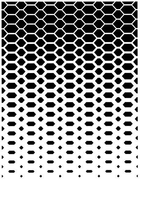Hexagonal Pattern Design Abstract Black And White Texture