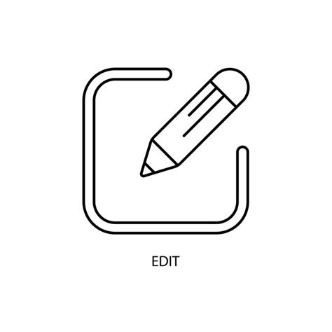 Edit Concept Line Icon Simple Element Illustration Edit Concept