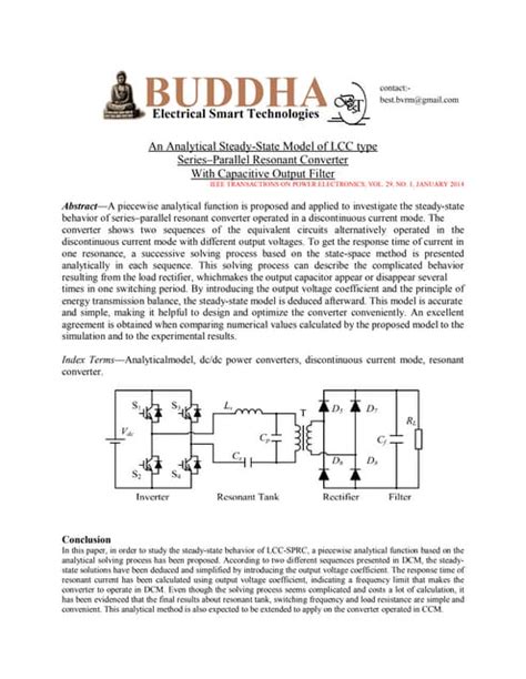 Analysis And Design Of Llc Resonant Converters With Capacitor Diode Clamp Current Limiting Pdf