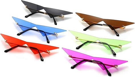 Buy Willochra 2pack Triangle One Piece Frameless Sunglasses For Women