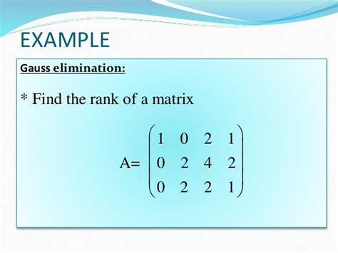Rank Of A Matrix Zikmls