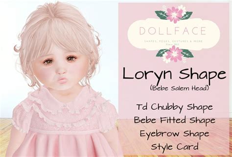 Second Life Marketplace { Dollface } Loryn Shape Bebe Salem Head