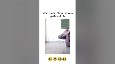 Pytho Skills Be Like 🤣 Dailymeme Pythonprogramming Interview