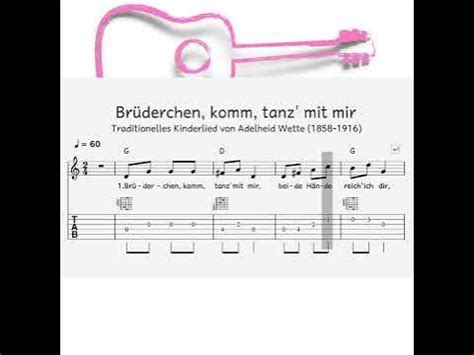 #Shorts: Gitarre: Brüderchen, komm tanz mit mir (Tabulatur, Melodie ...
