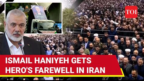 Death To Israel Iran Supreme Leaders Emotional Farewell To Haniyeh