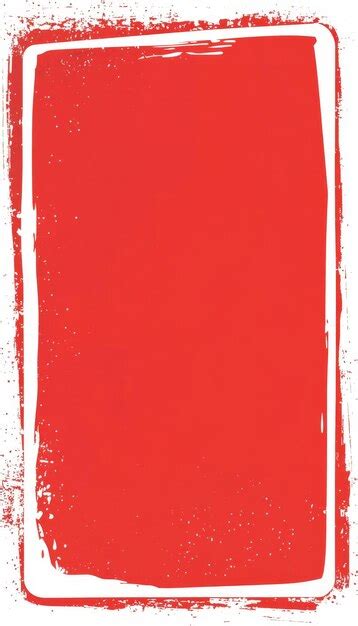 Red Rectangular Stamp With White Border Premium AI Generated Image