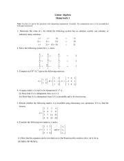 Linear Algebra Homework 1 Linear Algebra Homework 1 Note You Have To Answer The Questions