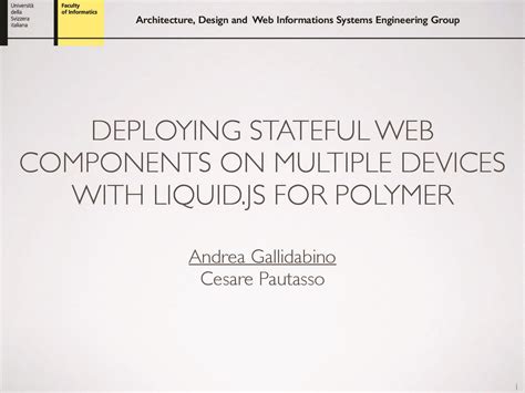 Deploying Stateful Web Components On Multiple Devices With Liquidjs