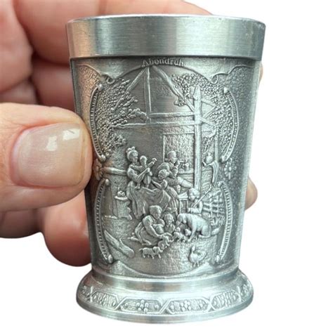 Vintage Artina Sks Zinn 95 Pewter Shot Glass Lead Free Etsy