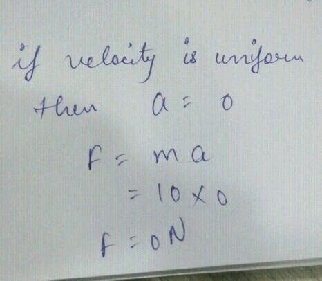 Calculate The Force Acting On A Body Of Mass Kg Moving With A Uniform Velocity Of Sms