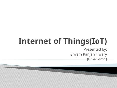 Embracing The Future With Iot Innovation Pptx