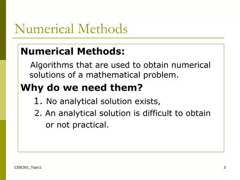 Numerical Methods Ppt