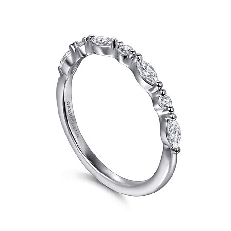 14k White Gold Diamond Wedding Band 2500 Shop Jewelry Gabriel And Co