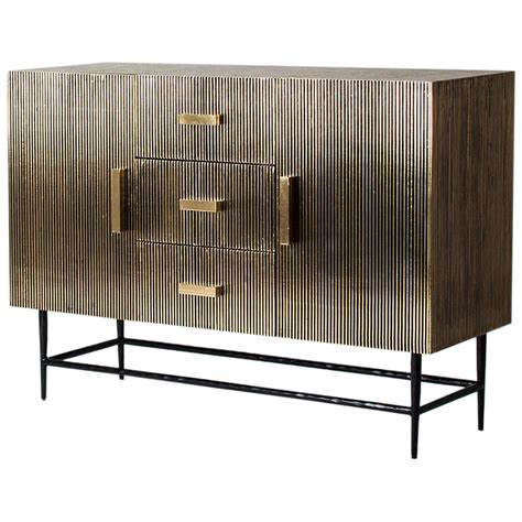 Brutalist Design Style All In Gilt Metal Sideboard At 1stdibs