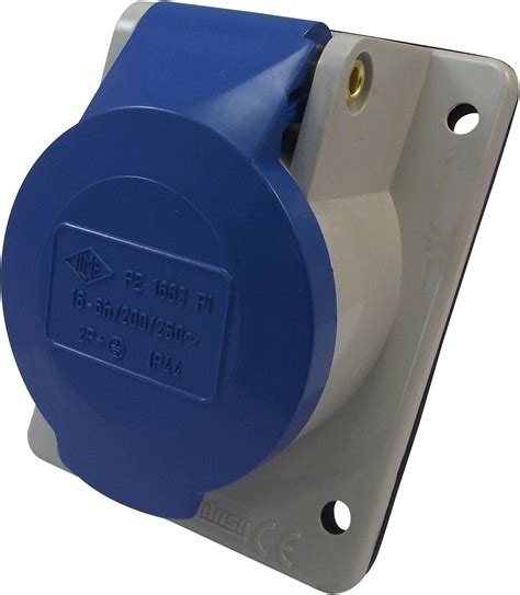 Socket 16a 240v Panel Mount Industrial Mains Plugs And Sockets