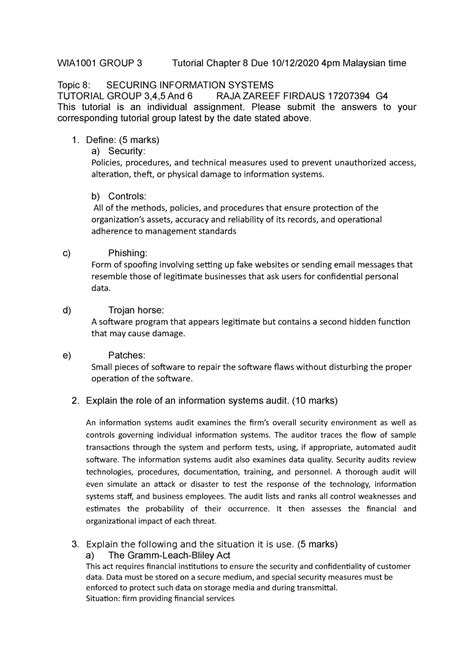 tutorial 8 week 8 topic chapter 8 wia1001 group 3 tutorial chapter
