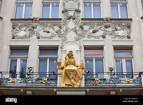 Art Nouveau Statue Of Princess Libuše Libuse The Legendary Founder Of Prague Charles Street