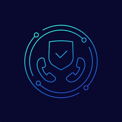 Premium Vector Secure Phone Call Line Icon For Web