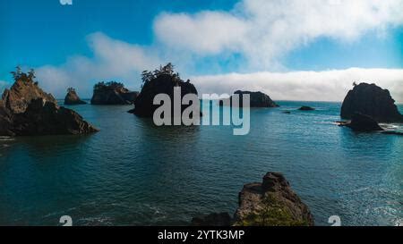 July 2024 Brookings Oregon Secret Beach Haystack Sea Rocks At Harris State Park North Of