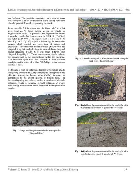 Firing Patterns And Its Effect On Muckpile Shape Parameters And