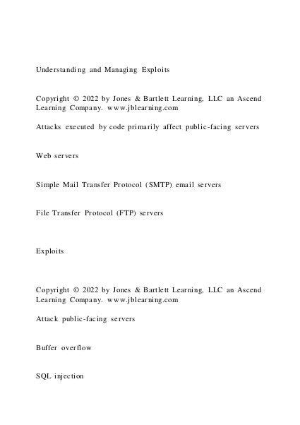 Chapter 2managing Risk Threats Vulnerabilities And Exploits Pdf
