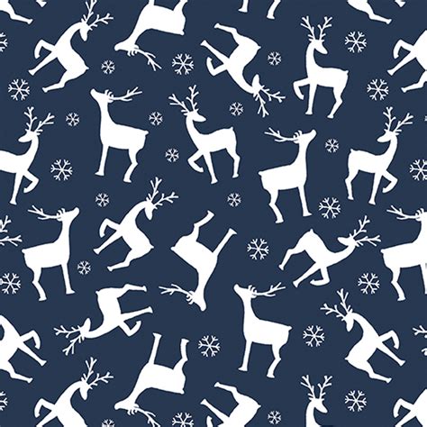 Nordic Deer Navy Blue Mk Quilts