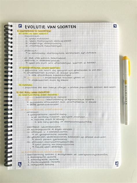 Aesthetic Biology Notes In 2024 Biologie Notities Evolutie