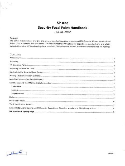 Sucrity Focal Point Handbook Signed Pdf