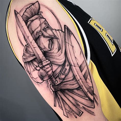 Spartan Armor Sleeve Tattoo