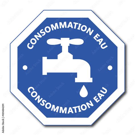 Logo Consommation Eau Stock Vector Adobe Stock