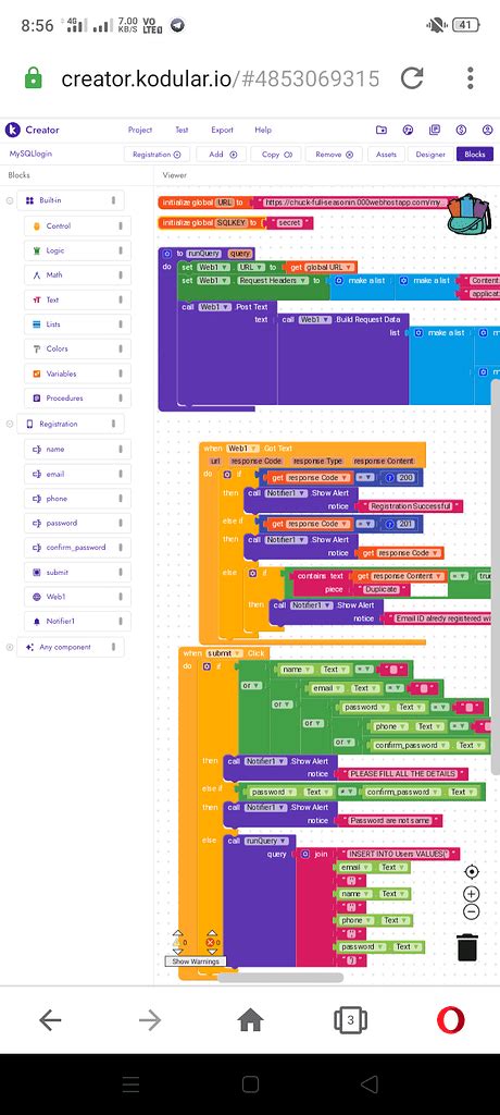 Mysql Data Not Storing Discuss Kodular Community