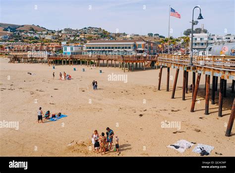 Pismo Beach California Usa June 3 2022 Wooden Boardwalk Along The