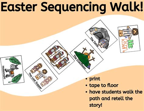 Easter Sequencing Walk Story Sequencing Easter Sunday School Sequencing Cards