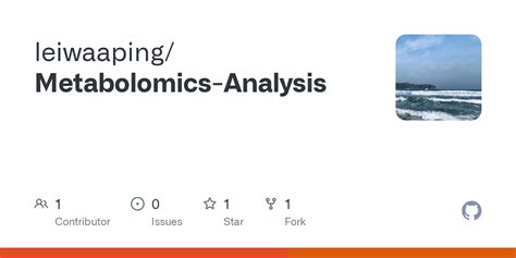 GitHub Leiwaaping Metabolomics Analysis